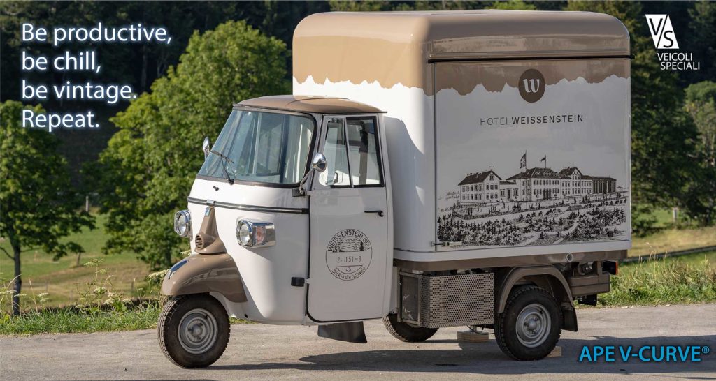 Piaggio Ape V-Curve® | Three-Wheeled Shop Van | Commercial Vehicle