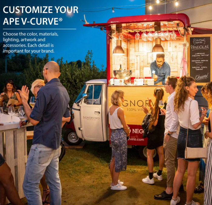 Piaggio Ape V-Curve® | Three-Wheeled Shop Van | Commercial Vehicle